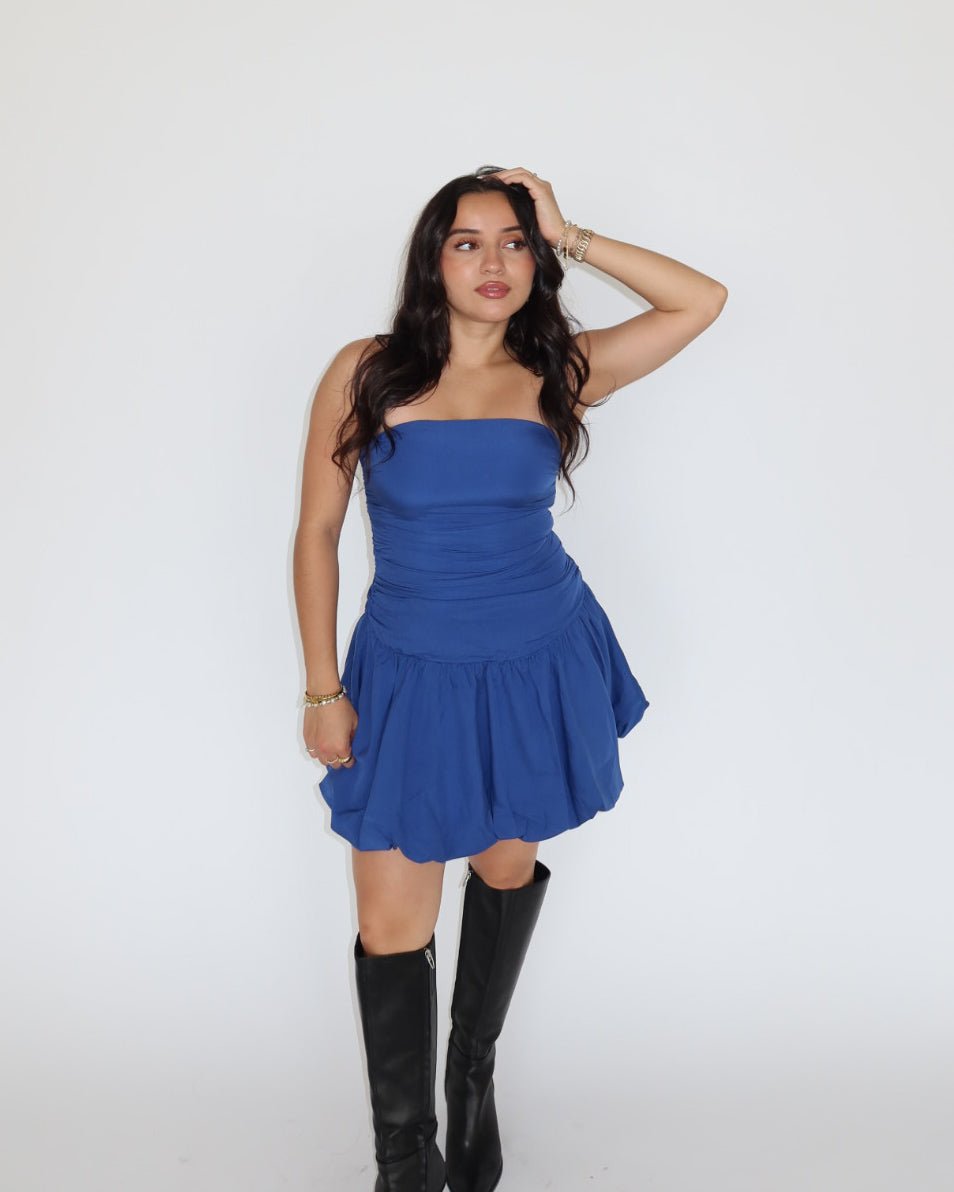 On My Way Blue Mini Dress – Marmol Boutique
