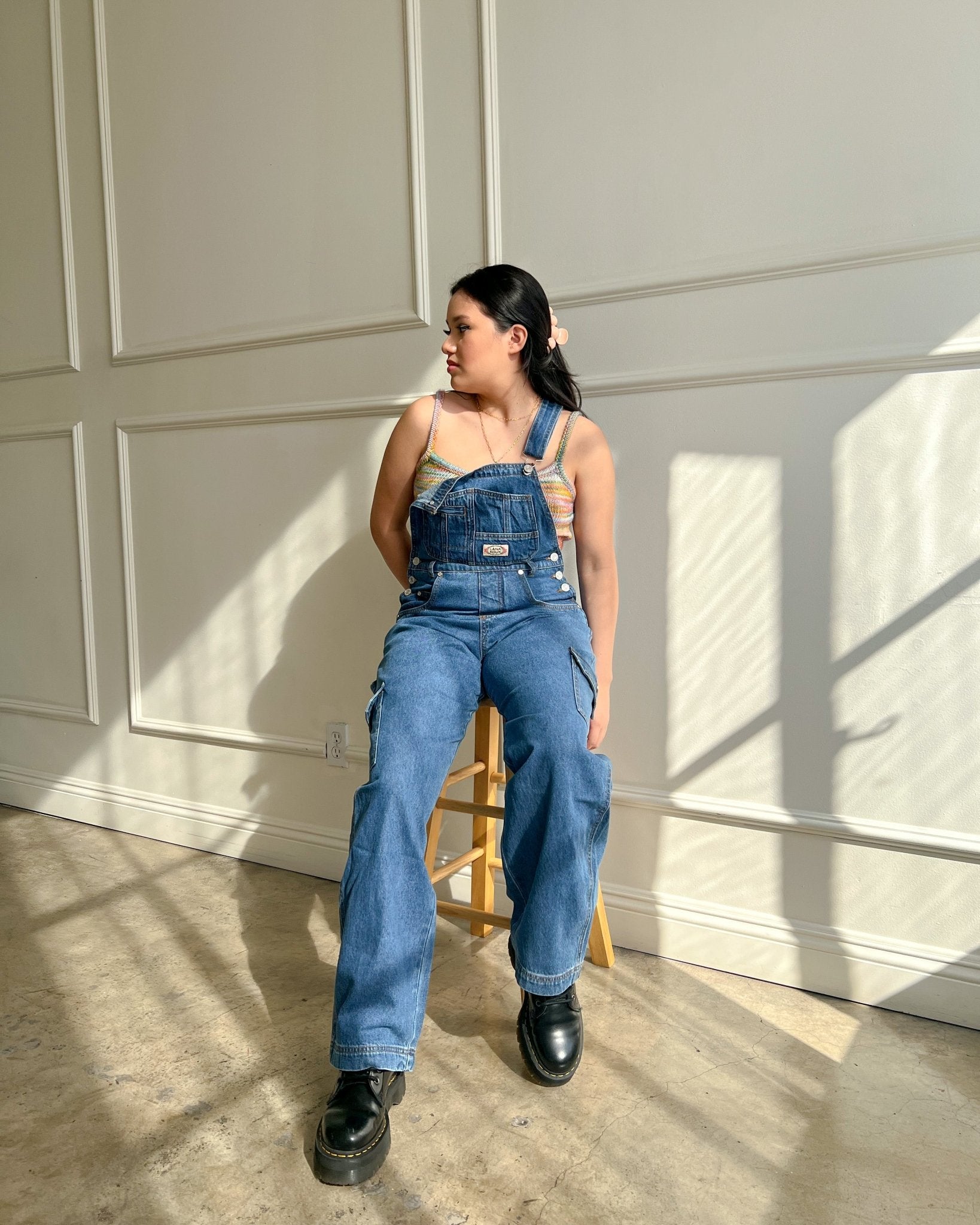 RESTOCKED : Jeanie Denim Cargo Overalls – Marmol Boutique